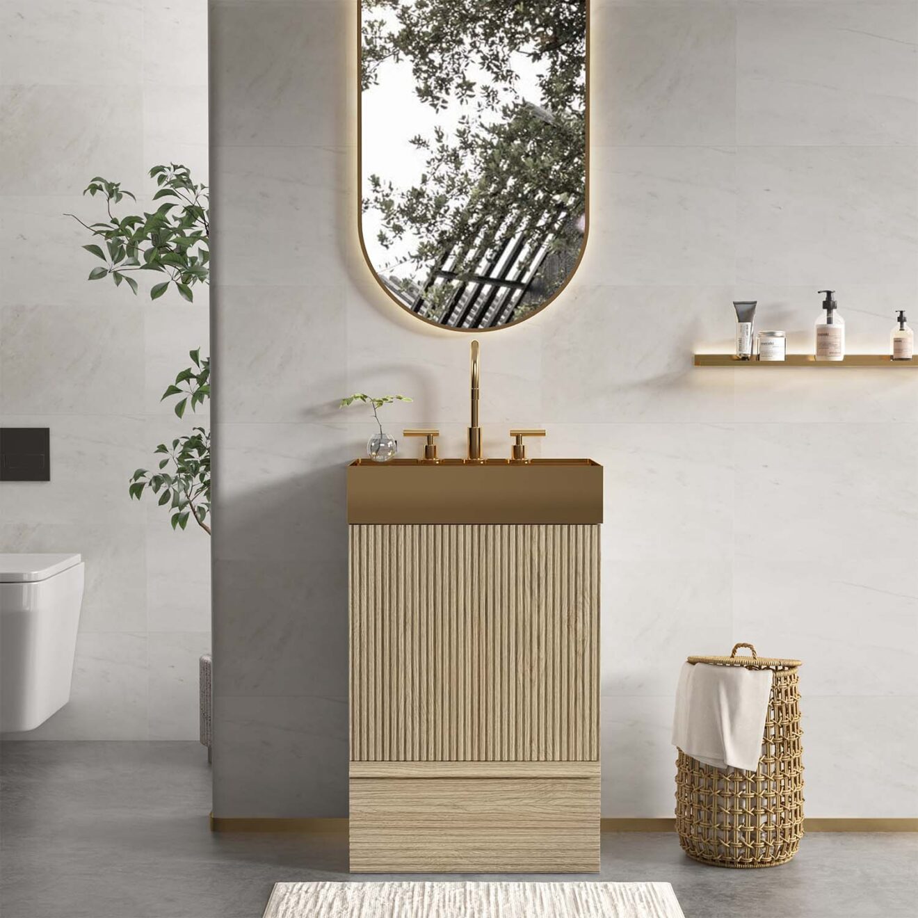 GADA-PRO 20″ Oak Bathroom Vanity with Sink - CITTANEO