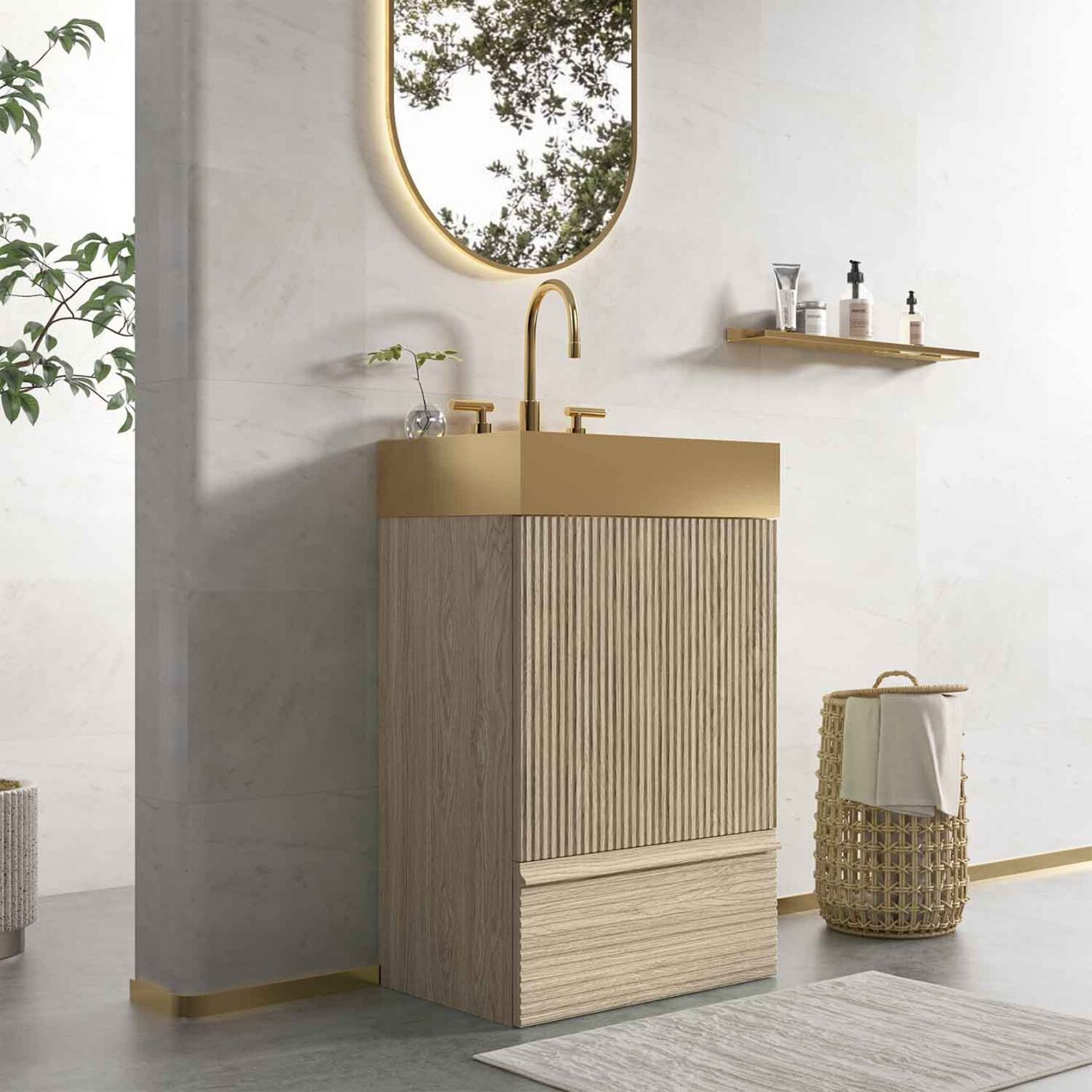 GADA-PRO 20″ Oak Bathroom Vanity with Sink - CITTANEO